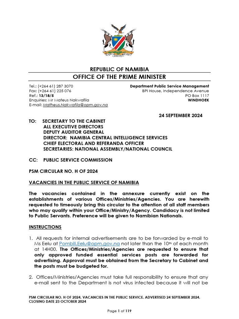 PSM Circular No H of 2024.pdf | PDF