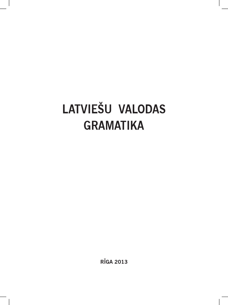 Latviesu Valodas Gramatika-1 | PDF