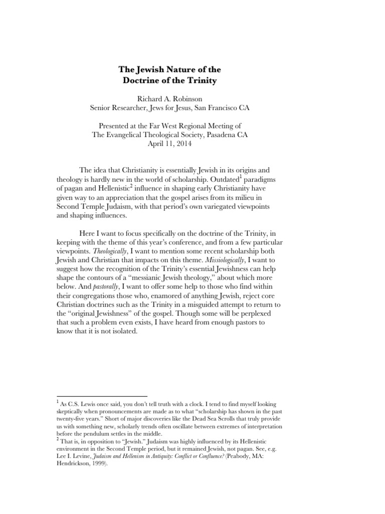 The Jewish Nature of The Doctrine of The | PDF