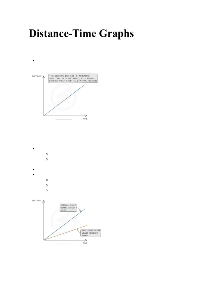 Distance-time graphs | PDF
