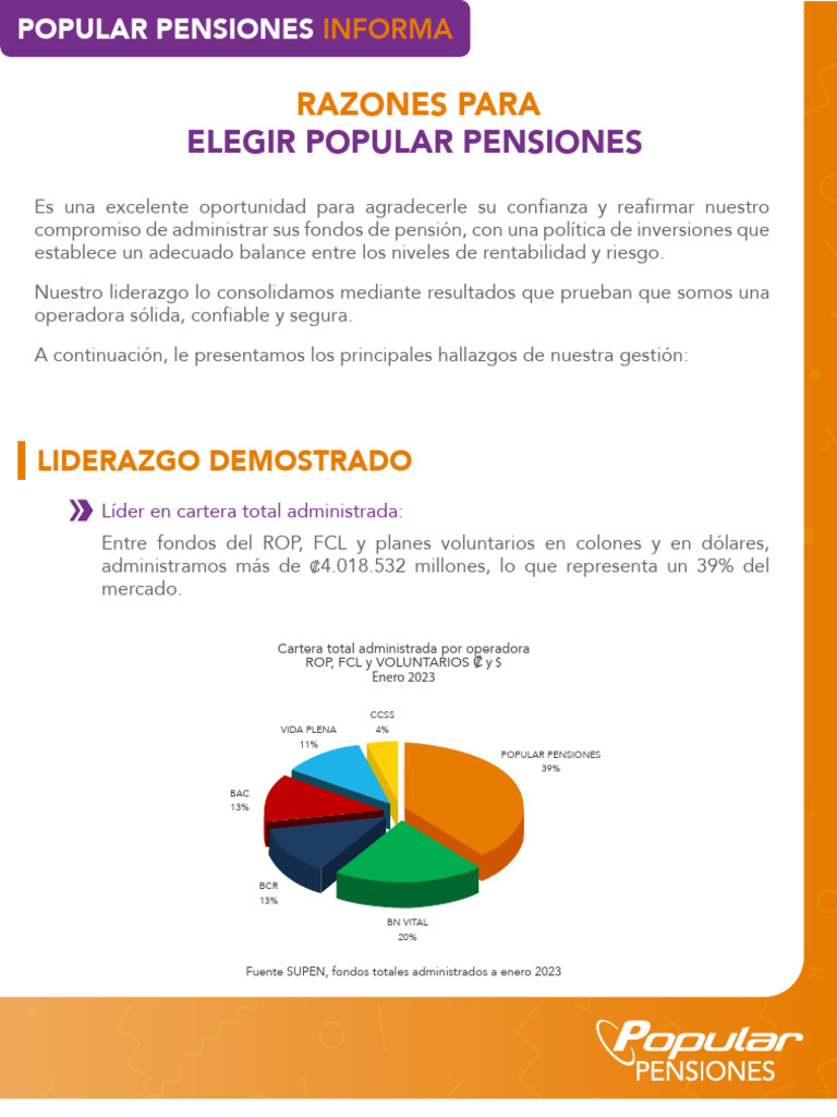 Razones para elegir Popular Pensiones | PDF
