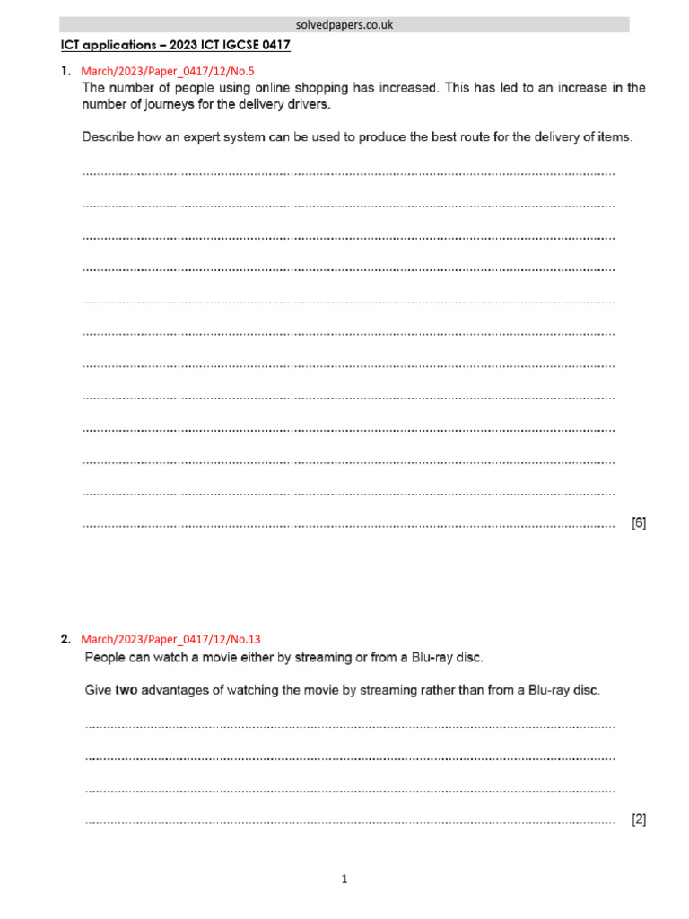 2023 ICT Applications IGCSE 0417 | PDF