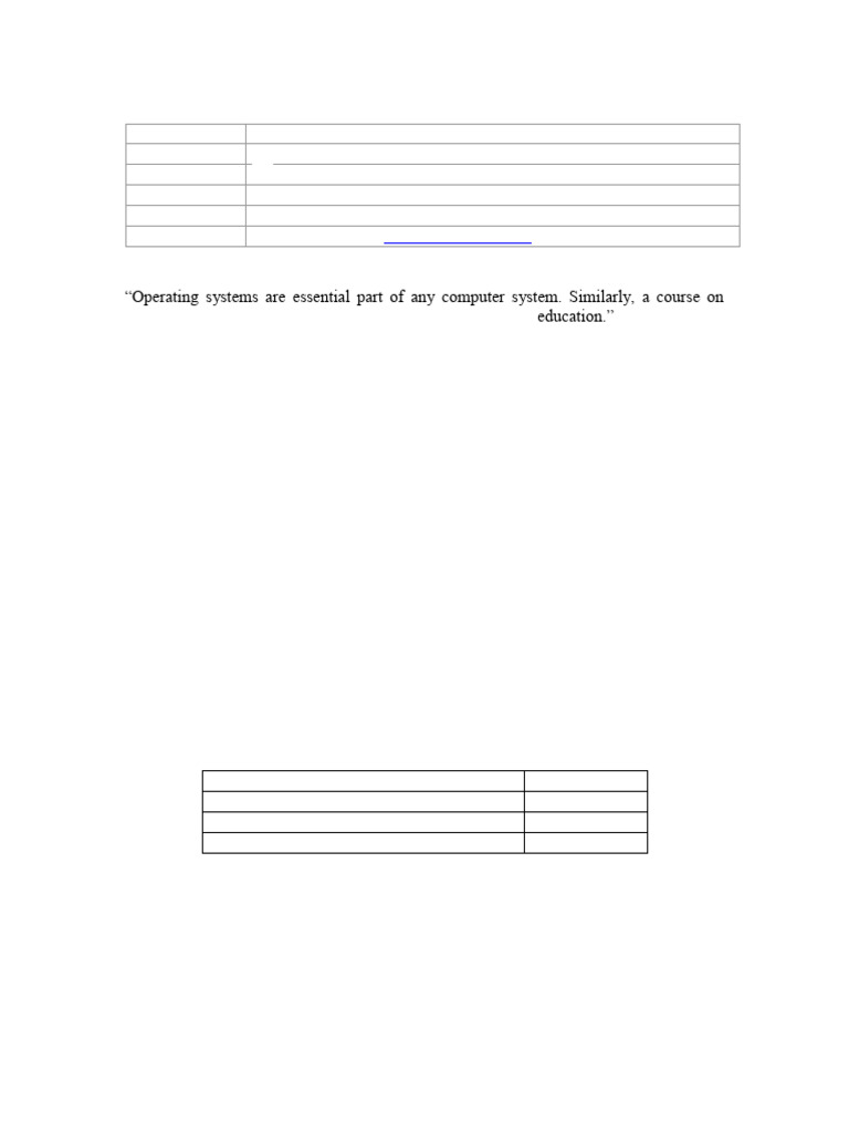 OS Course Outline Spring-24 | PDF