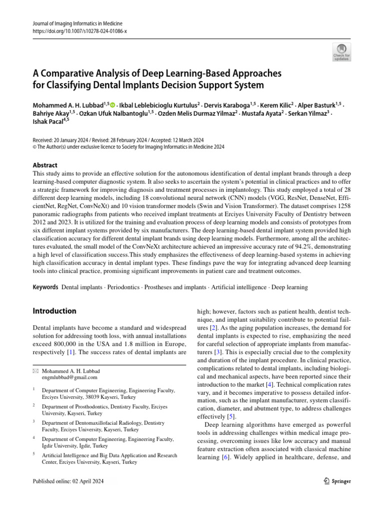 A Comparative Analysis of Deep Learning Based Approaches | PDF