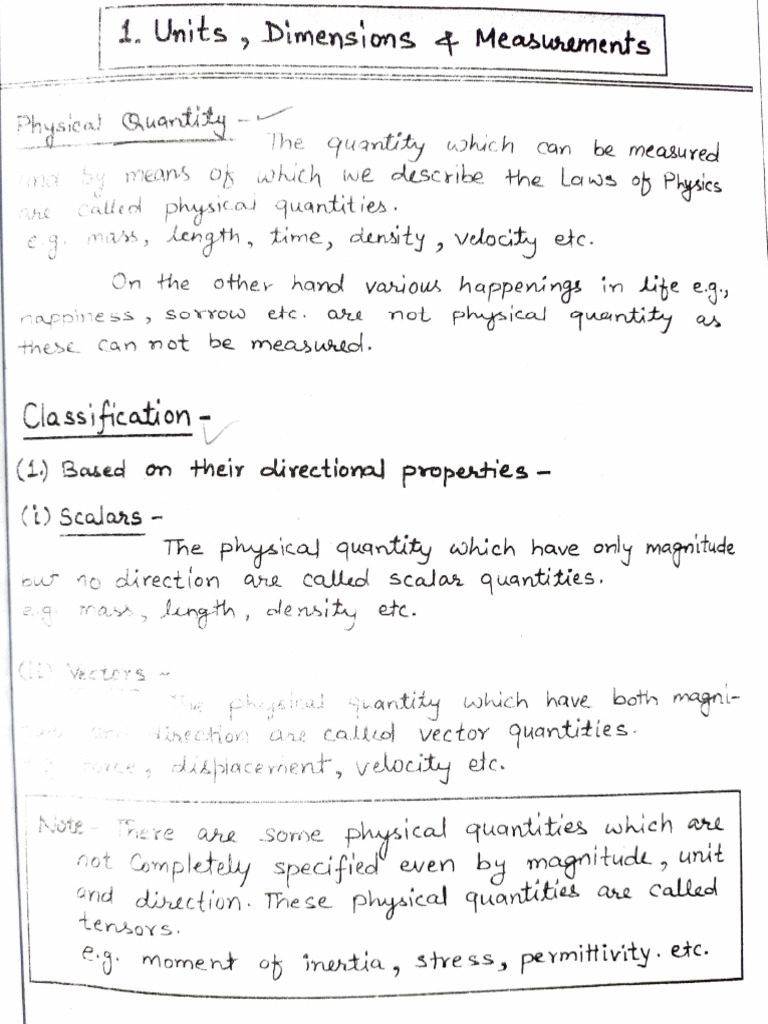 Unit and Measurement | PDF