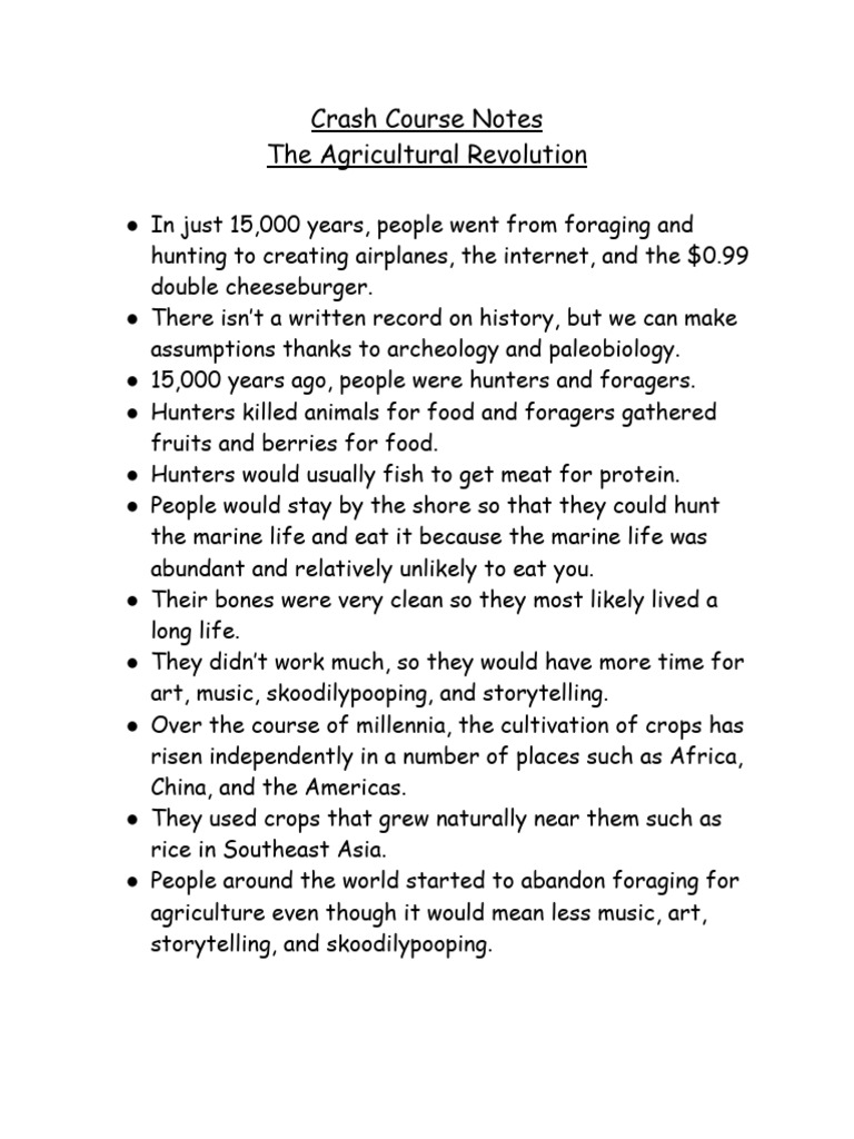 Crash Course Notes | PDF