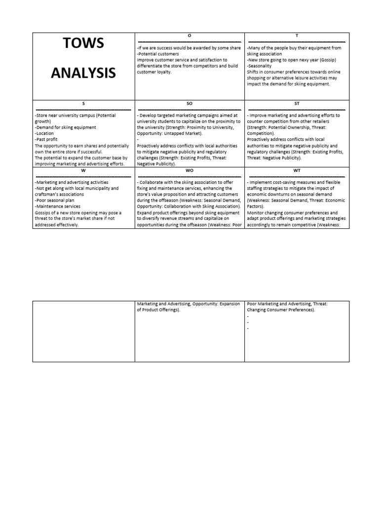 Tows Analysis | PDF