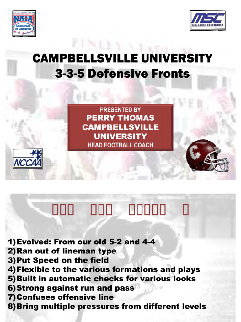 3-3-5 Defense Fronts | PDF
