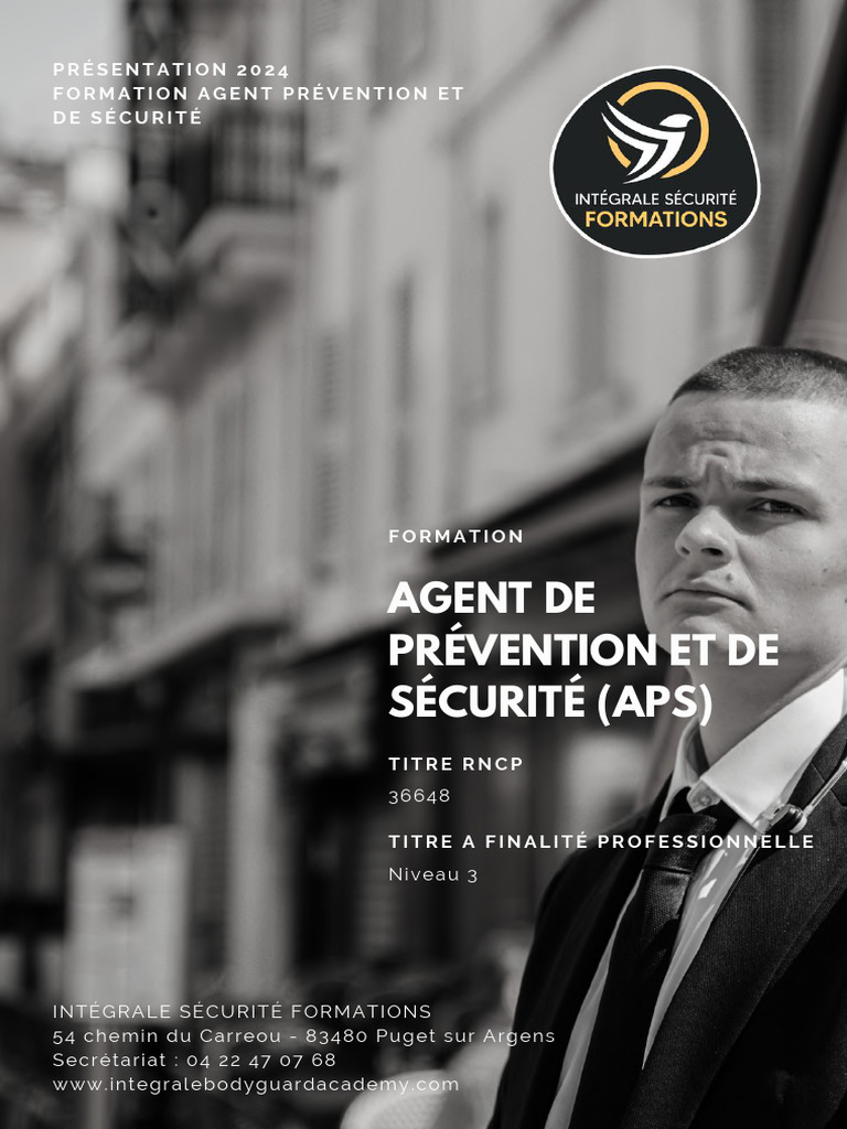 Présentation 2024 APS Agent de Sécurité Privée v3 | PDF