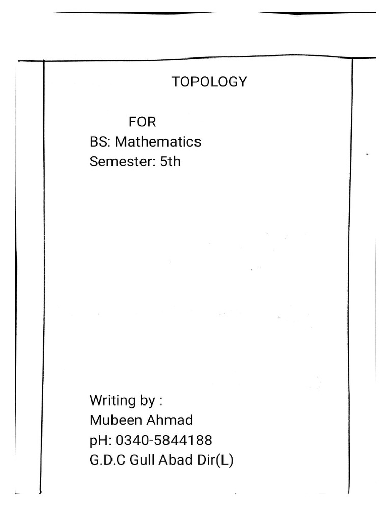 Topology Notes | PDF