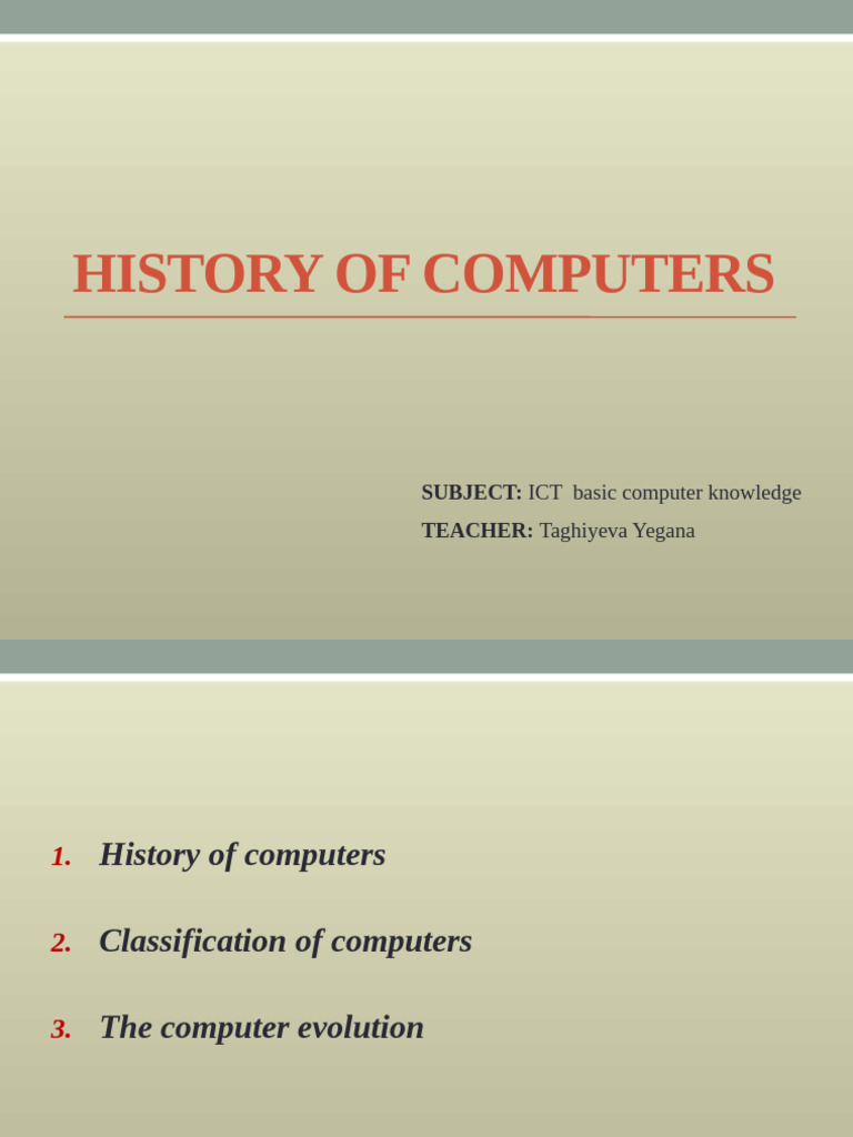 History of Computers | PDF