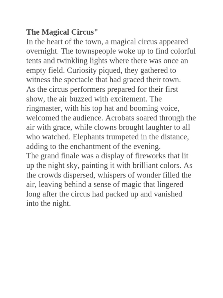 The Magical Circus | PDF