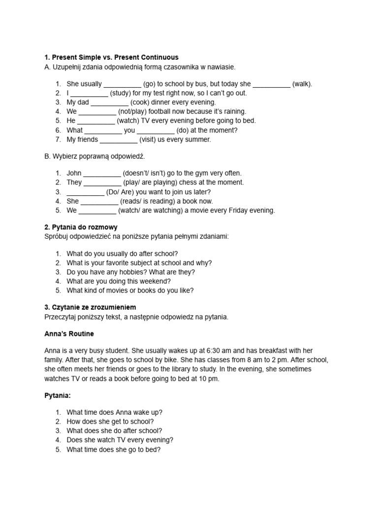 present simple (1) | PDF