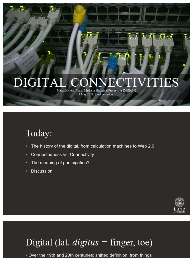 Digital Connectivities VT24 | PDF