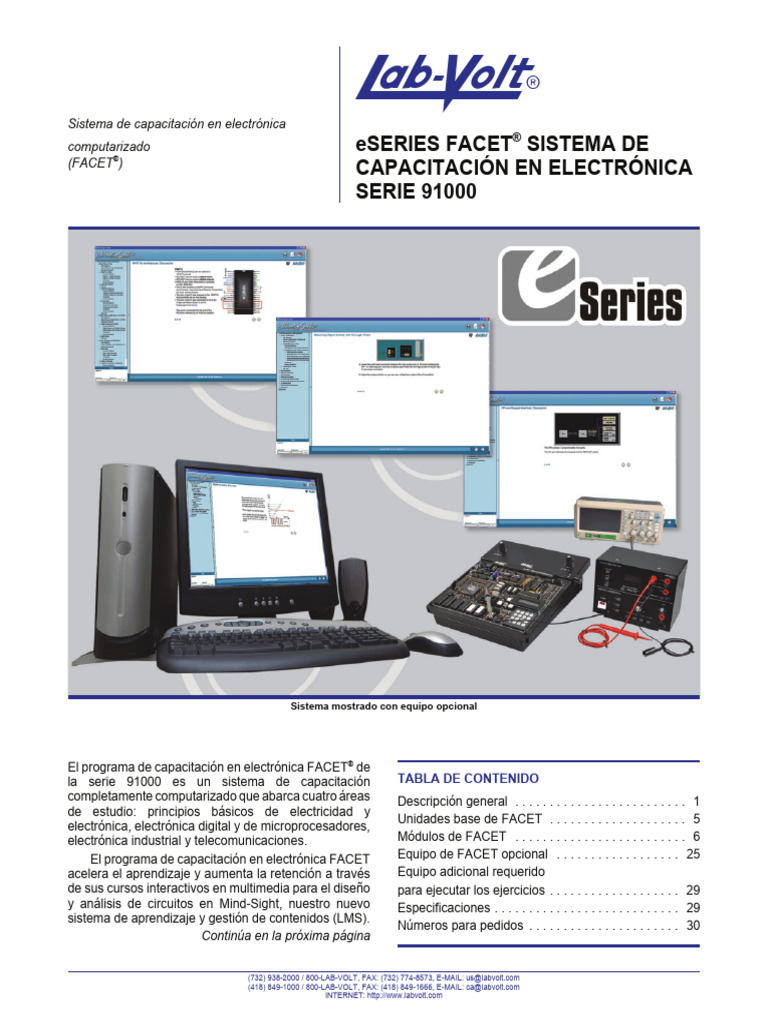 OLD_Data Sheet (Espanol) - 91000 FACET e-series | PDF