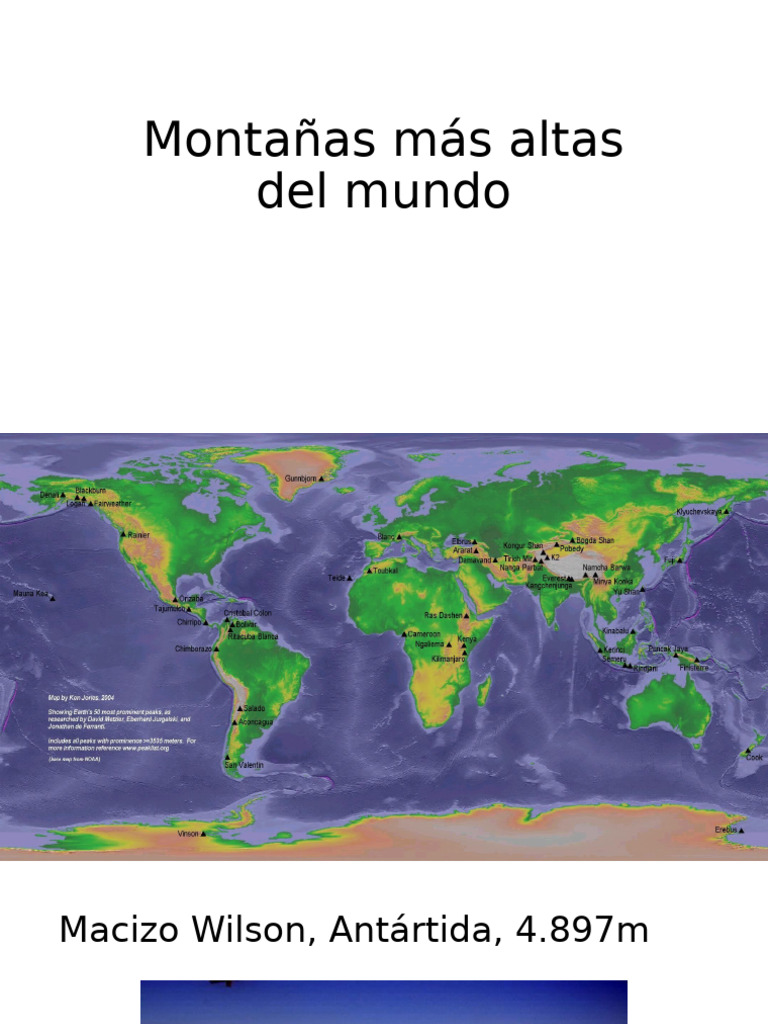 Tema 2 Montañas Más Altas Del Mundo | PDF | Viajes y turismo