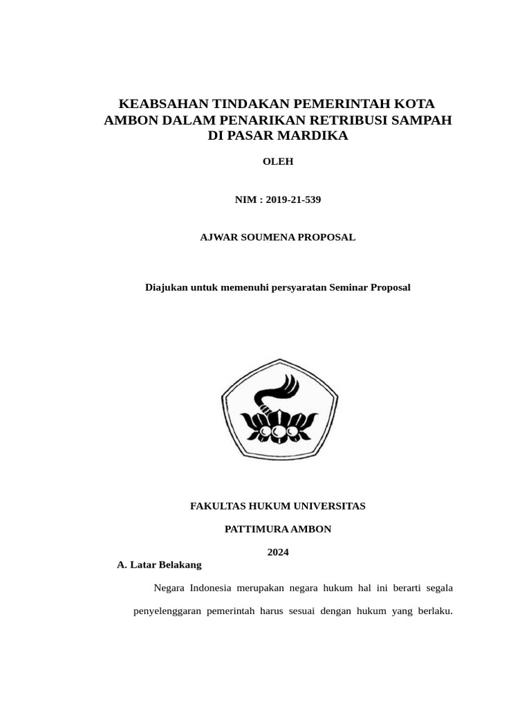 Ajwar Propo Final | PDF