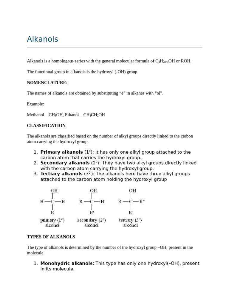 Alkanol | PDF