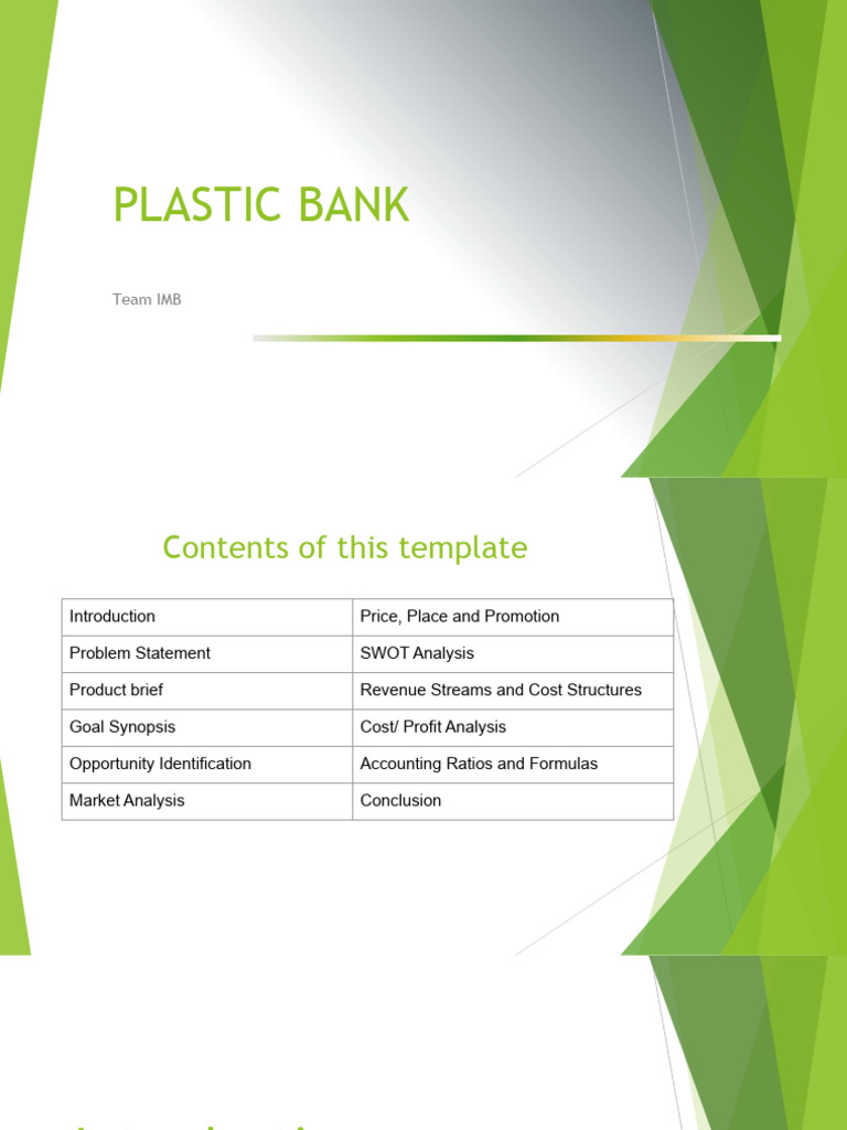 Plastic Bank - Team IMB | PDF | Recycling | Business