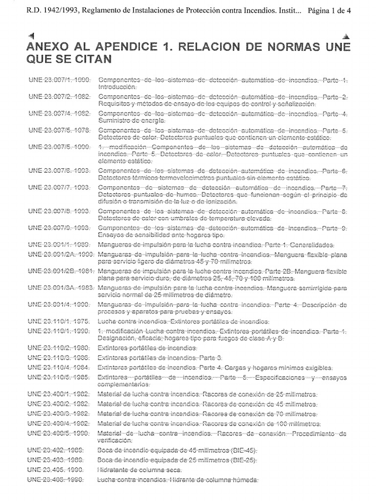 anexo apendice 1 relacion de normas UNE | PDF anexo apendice 1 relacion de normas UNE | PDF