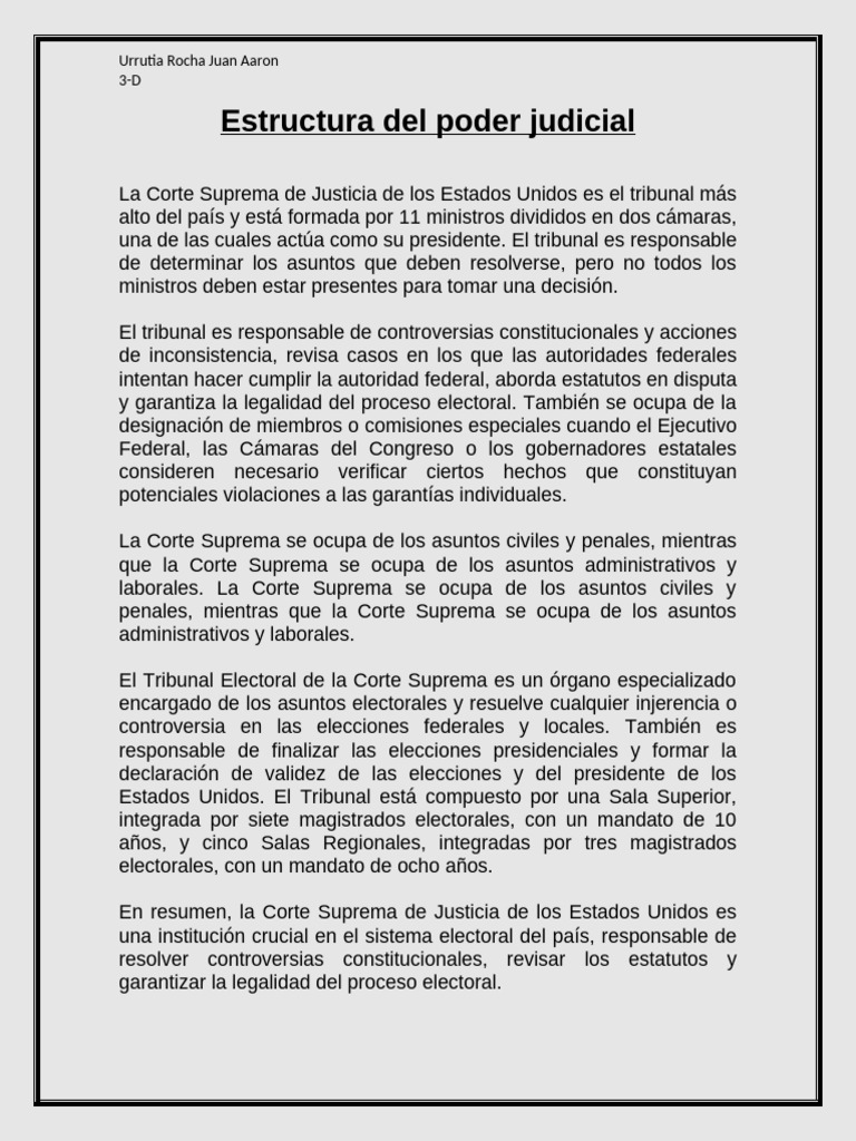 2-Estructura Del Poder Judicial | PDF