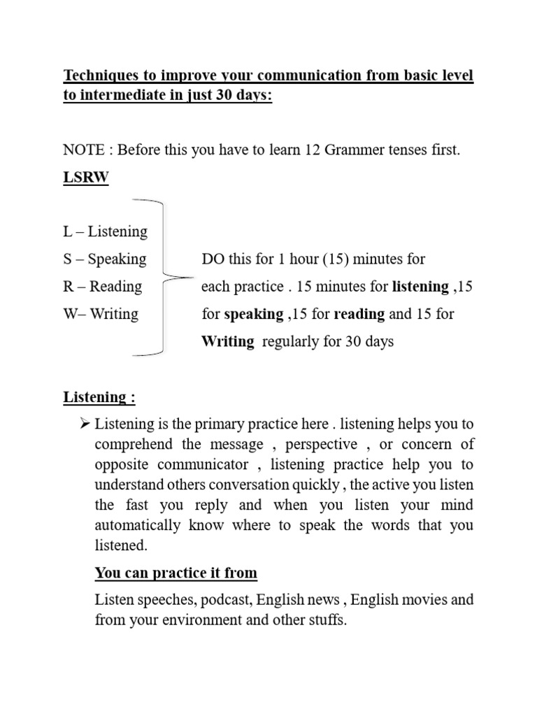 Techniques To Improve Your Communication From Basic Level To ...