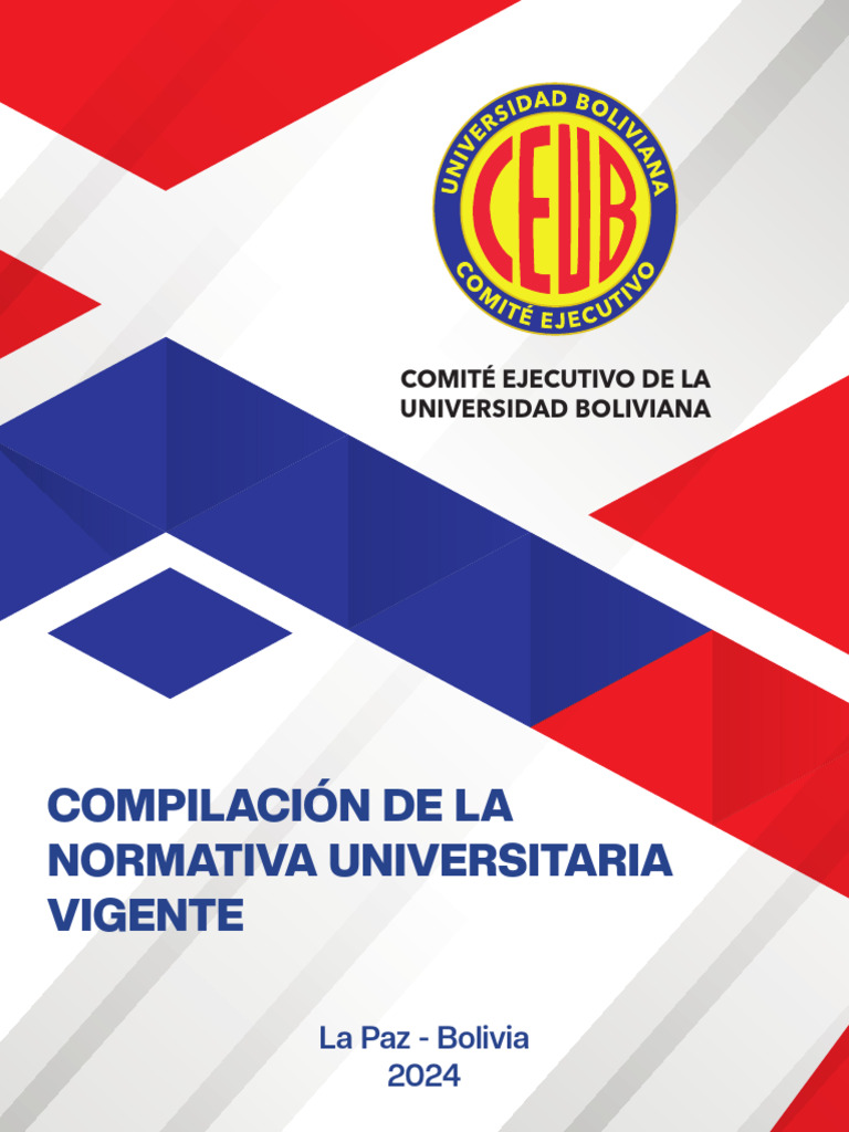 Compilación de Normativa Universitaria | PDF | Educación más alta | Bolivia
