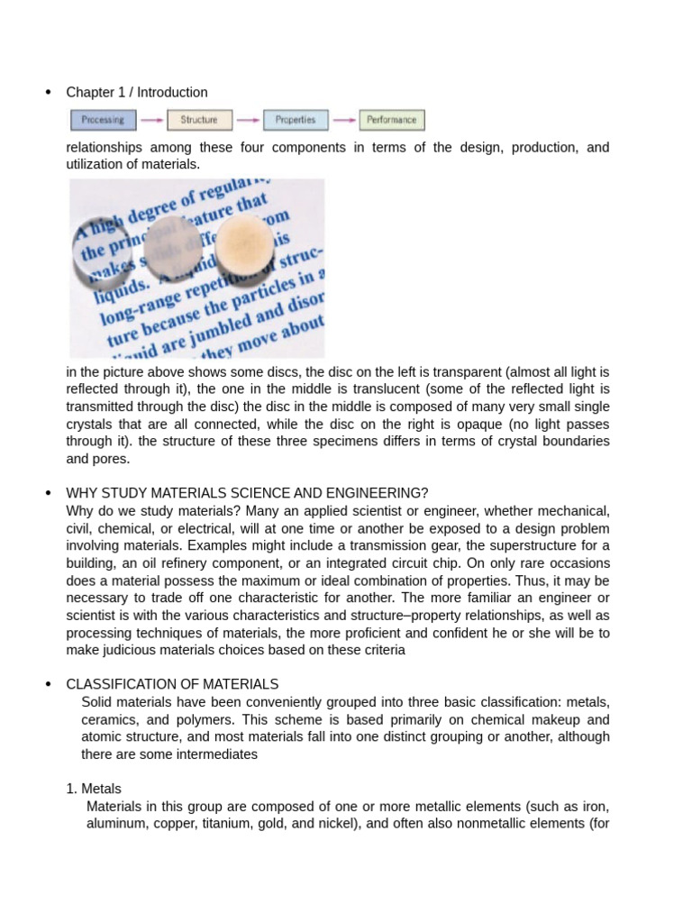 Classification of Materials | PDF