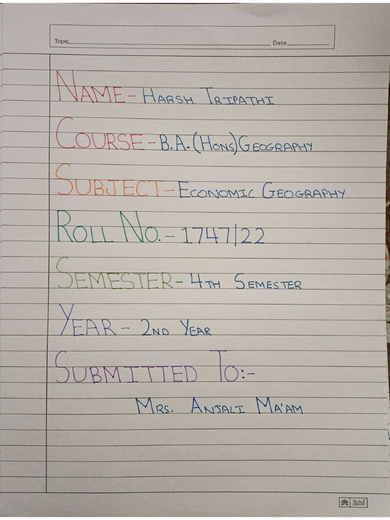 Economic Geography Assignment 2 | PDF