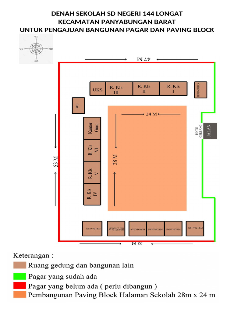 Denah Sekolah SD Negeri 144 Longat | PDF