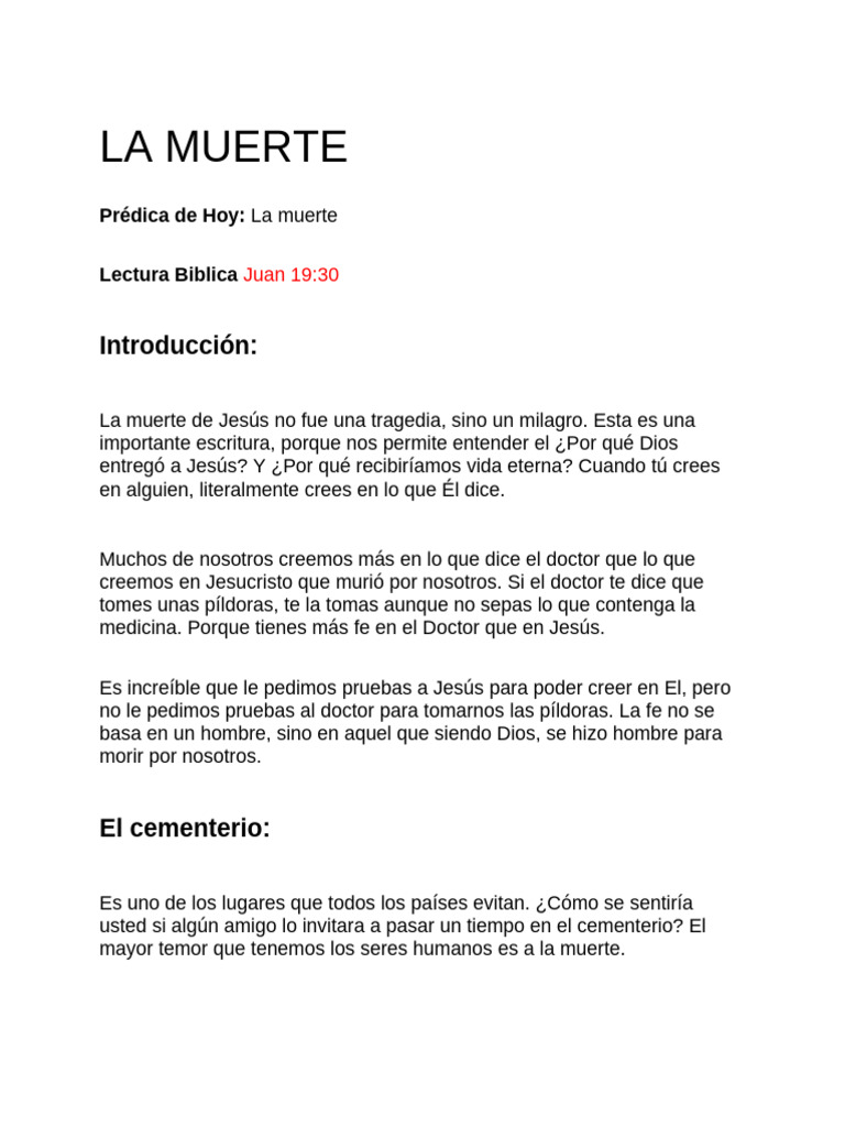 LA MUERTE | PDF