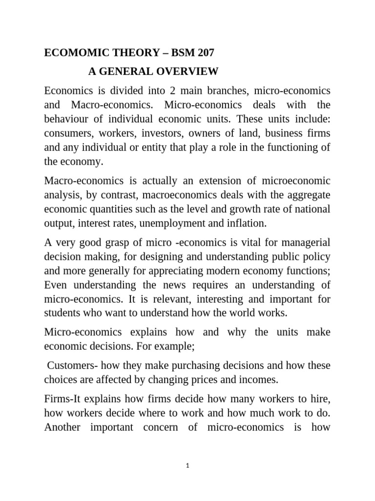 Economic Theory | PDF | Elasticity (Economics) | Demand