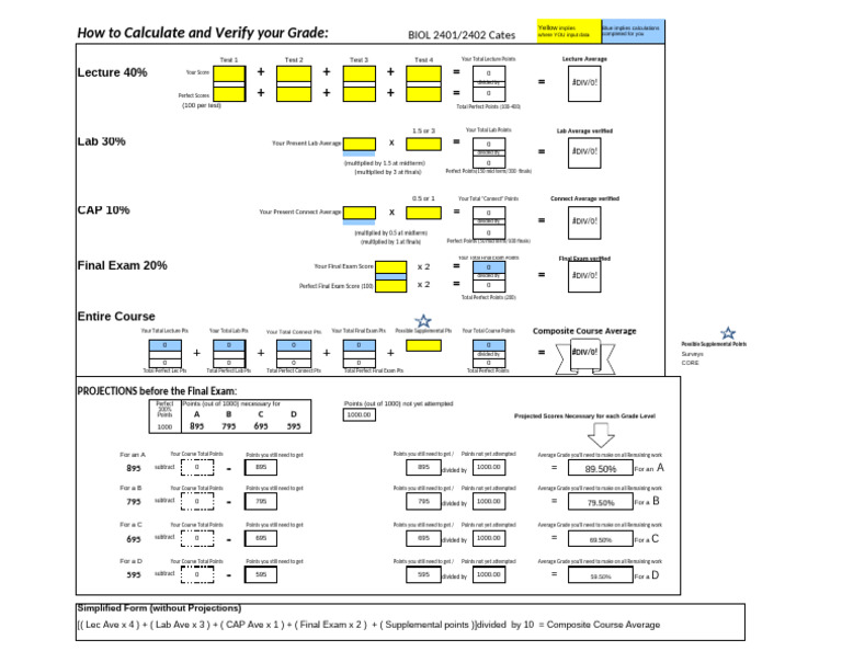 Grade Projection Program For Students | PDF | Tests | Educational ...