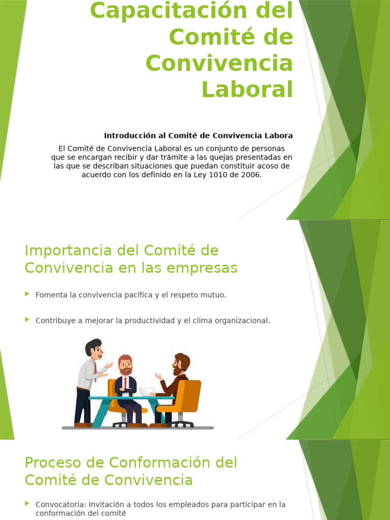 Capacitación del Comité de Convivencia Laboral | PDF