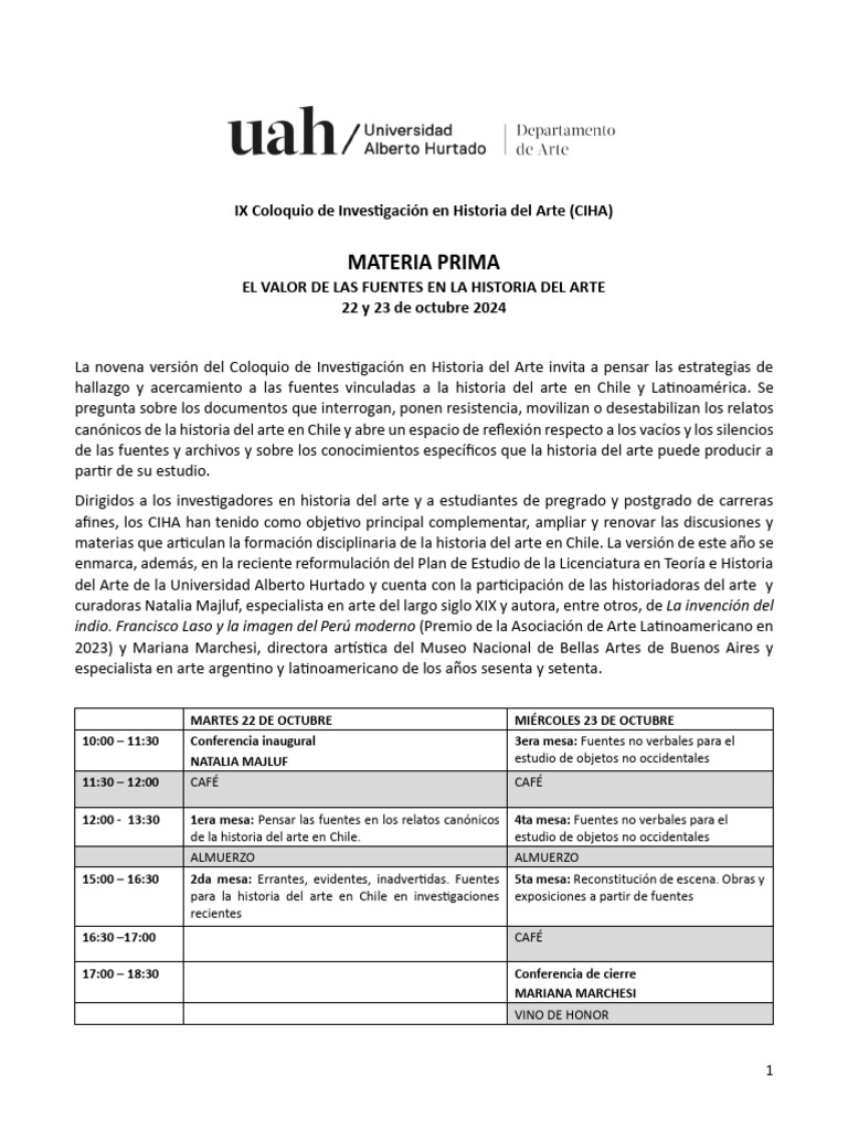 Programa Ciha Ix 2024 Def Comp | PDF