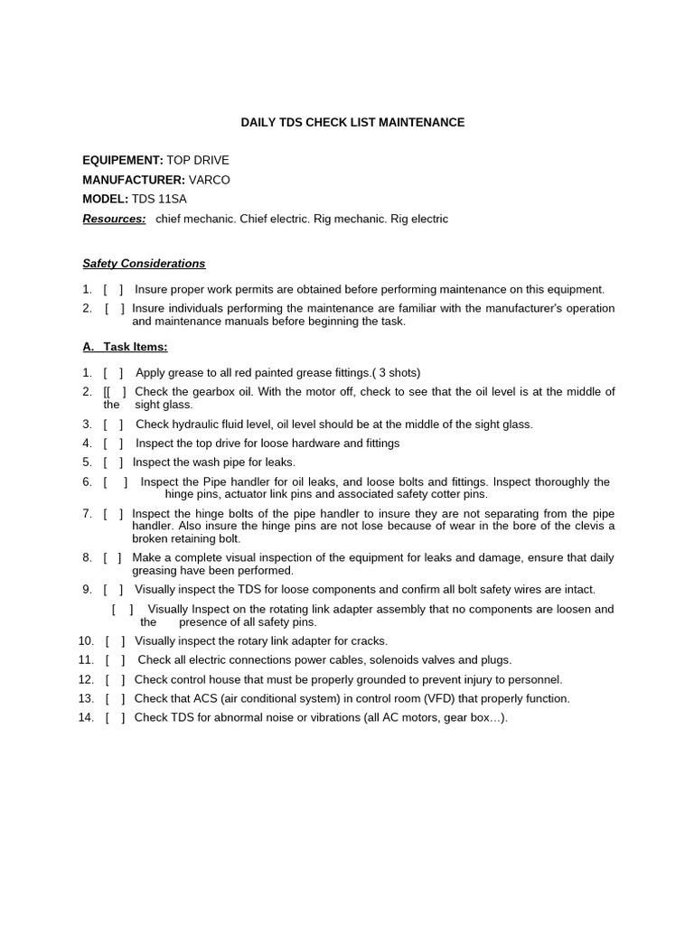 Daily TDS 11 Sa Service | PDF