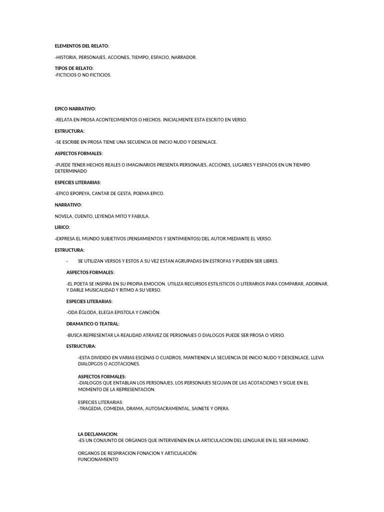 Elementos Del Relato | PDF