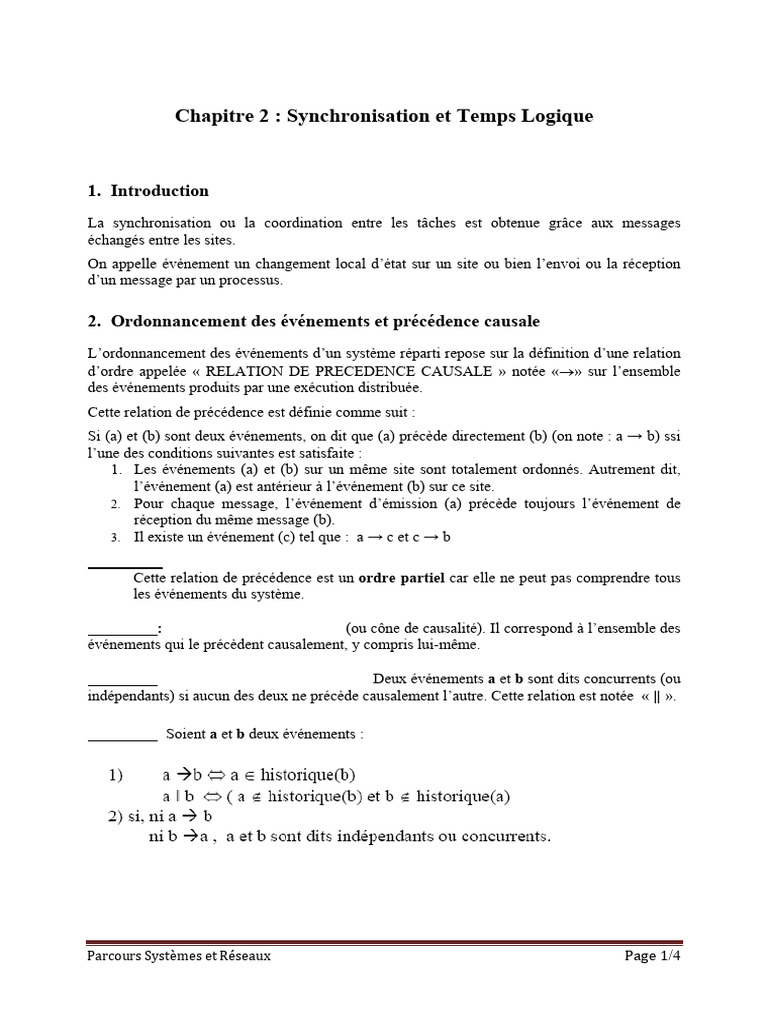Chap2 Synchronisation 2023 2024 | PDF