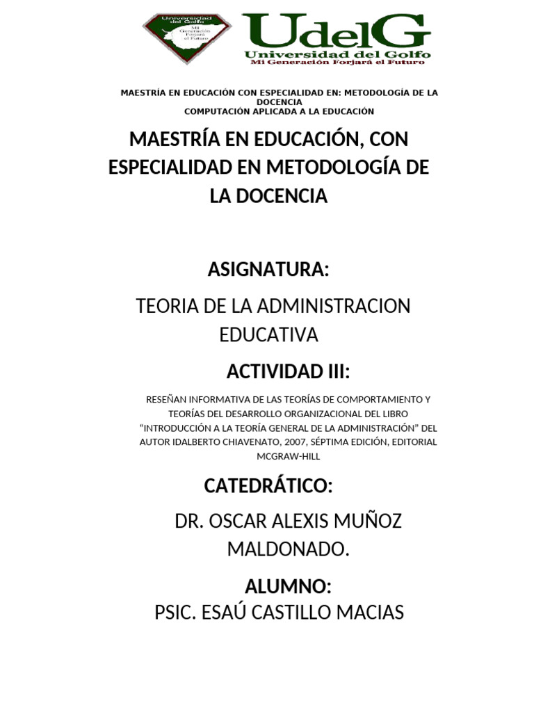 Psic. Esau Castillo Macias Actividad III | PDF