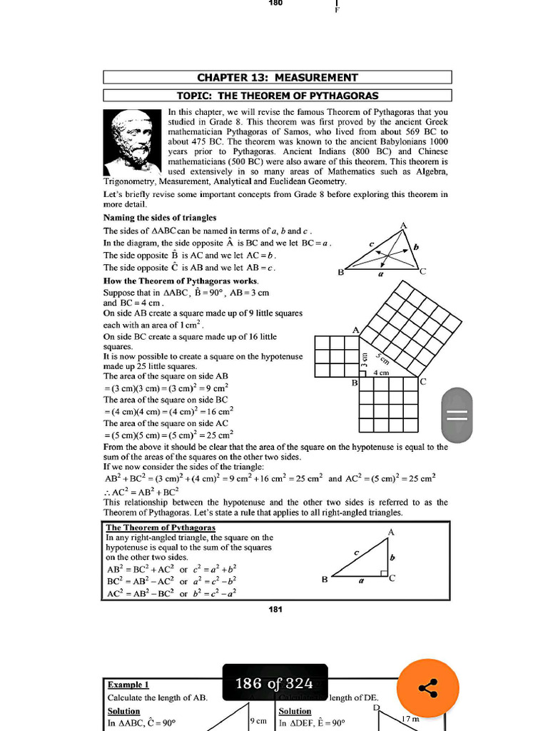 Theorem of Pythagoras | PDF