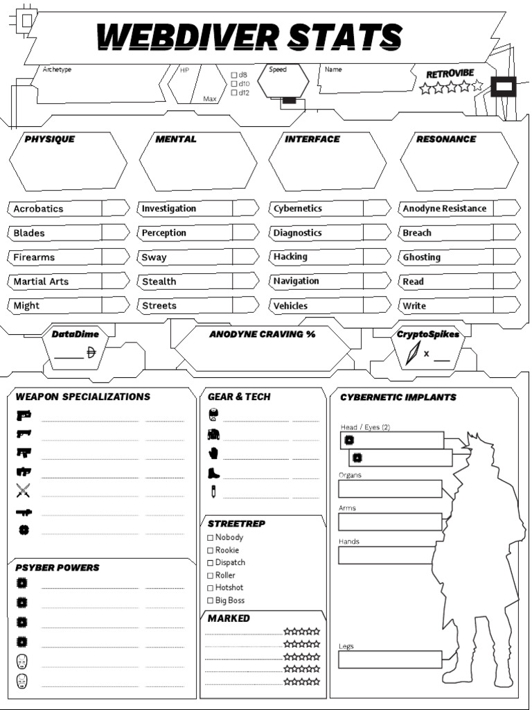 CharacterSheet Print | PDF