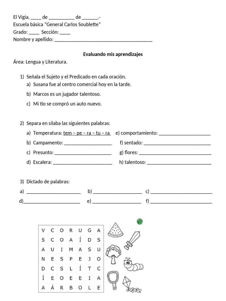 Evaluacion Escrita | PDF