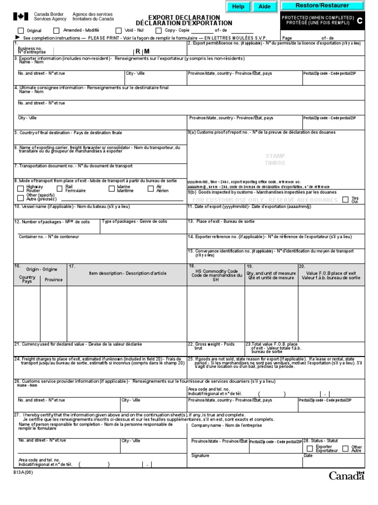 B13A | Canada | Industries