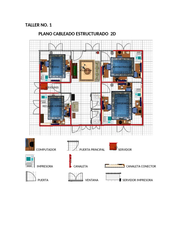 TALLER NO 1 Plano Cableado Estructurado | PDF