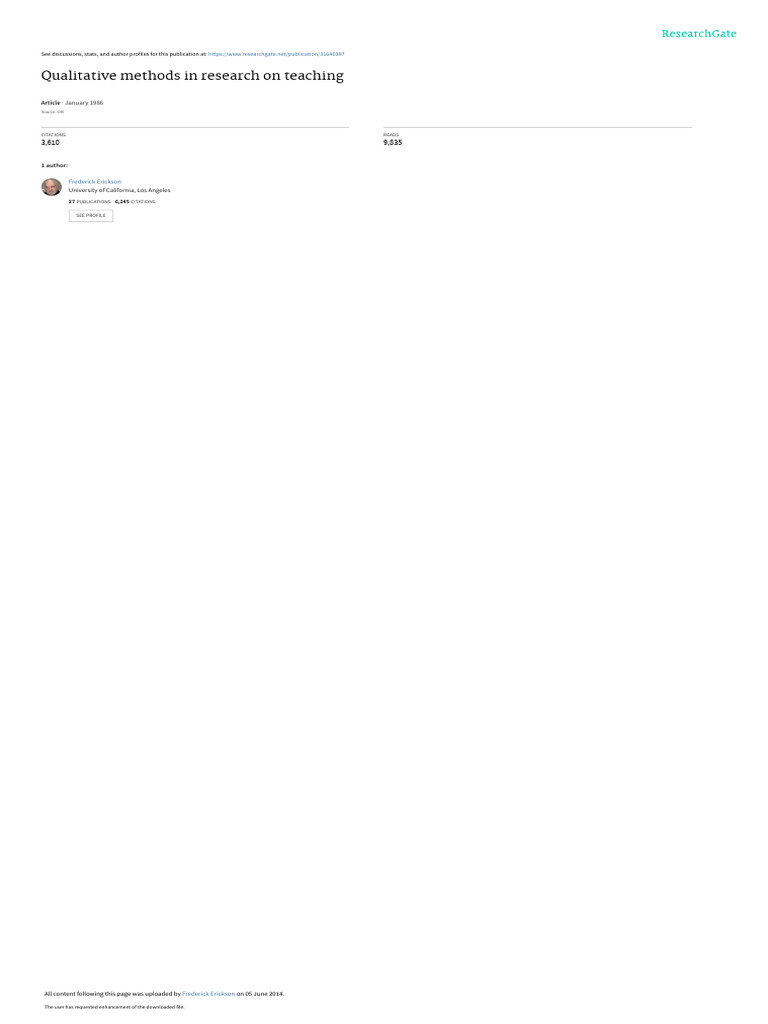 Qualitative Methods | PDF