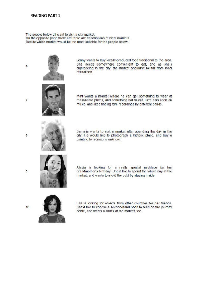 READING PART 2 | PDF