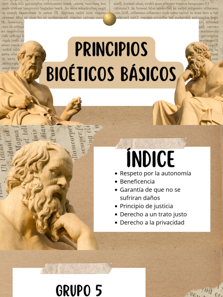 PrINCIPIOS BIOÉTICOS BÁSICOS - GRUPO 5 | PDF | Bioética | Justicia