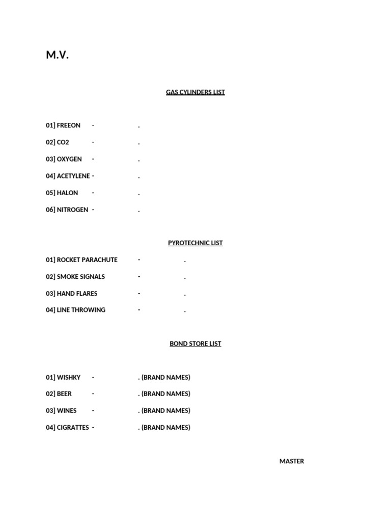 KK) Pyrotechnic + Gas Cylinder + Bond Store List | PDF