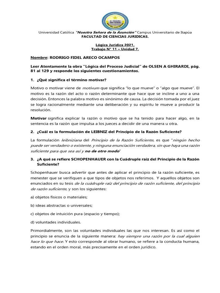 Trabajo 11 Logica | PDF