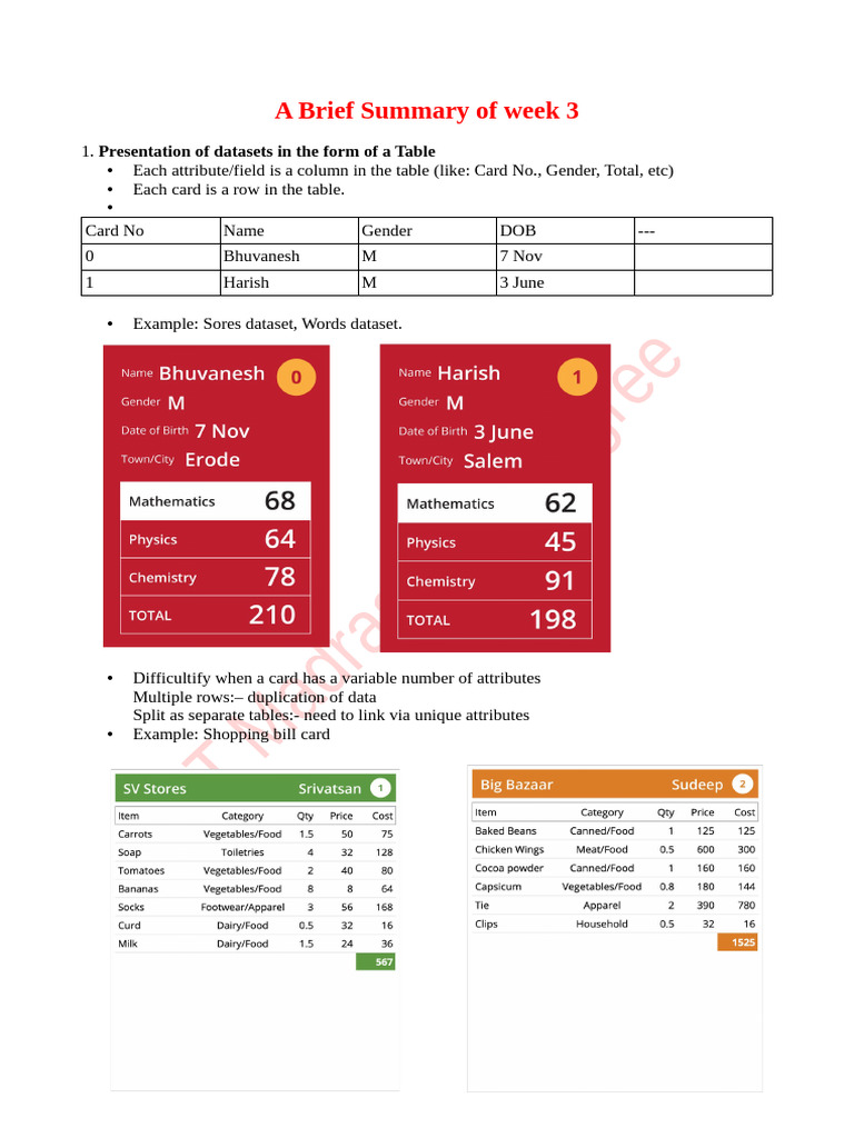 Wee 3 Summary | PDF